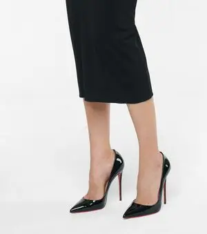 CHRISTIAN LOUBOUTIN So Kate 120 Patent Leather Pumps - Black