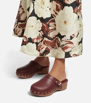 ANCIENT GREEK SANDALS Classic Closed Leather Clogs