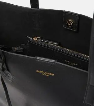 Saint Laurent Shopping N/s Leather Tote Bag