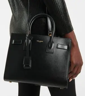 Saint Laurent Sac De Jour Baby Leather Tote - Black