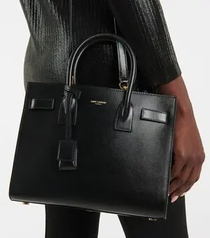 Saint Laurent Sac De Jour Baby Leather Tote - Black