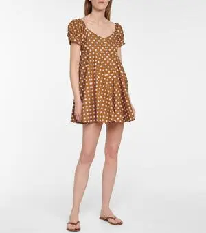 Caroline Constas Dina Polka-dot Minidress