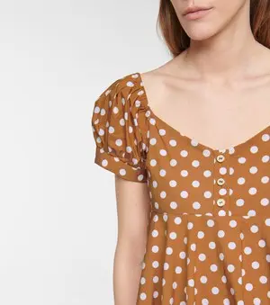 Caroline Constas Dina Polka-dot Minidress