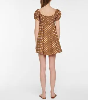 Caroline Constas Dina Polka-dot Minidress