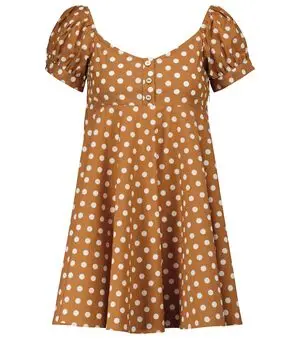 Caroline Constas Dina Polka-dot Minidress