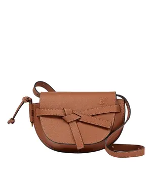 Loewe Loewe Gate Mini Leather Crossbody Bag Brown