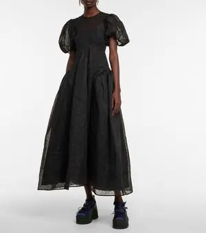 Simone Rocha Satin Platform Ballet Flats