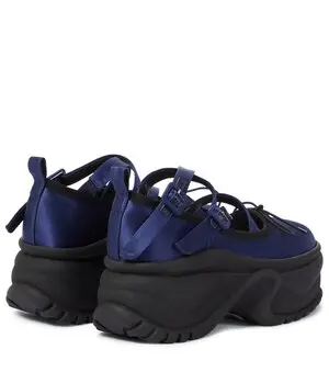 Simone Rocha Satin Platform Ballet Flats