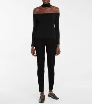 JOSEPH High-rise Stretch-gabardine Leggings - Black