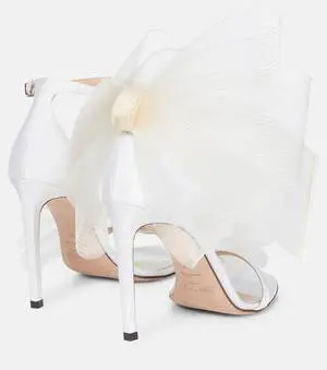 JIMMY CHOO Aveline 100 Bow-trimmed Sandals