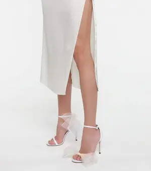 JIMMY CHOO Aveline 100 Bow-trimmed Sandals