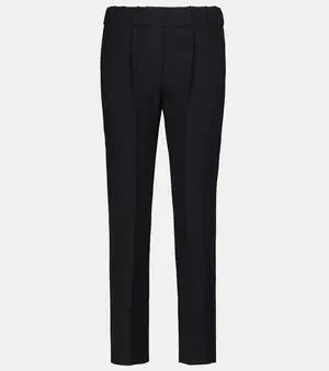 Brunello Cucinelli High-rise Silk-blend Pants