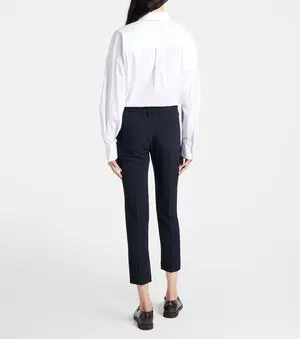 Brunello Cucinelli High-rise Silk-blend Pants
