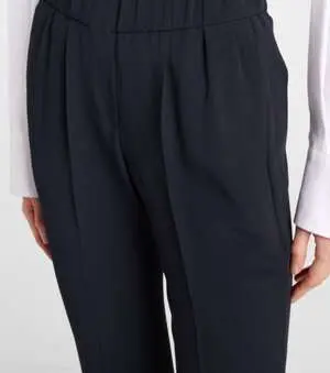 Brunello Cucinelli High-rise Silk-blend Pants