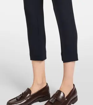 Brunello Cucinelli High-rise Silk-blend Pants