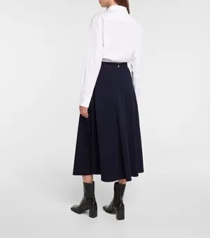 Max Mara Douglas Wool Jersey Midi Skirt