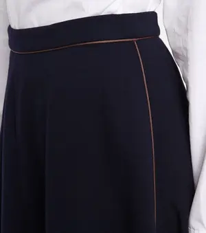 Max Mara Douglas Wool Jersey Midi Skirt