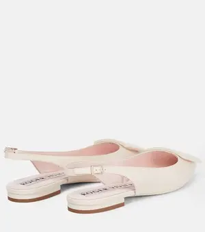 ROGER VIVIER Gommettine Leather Slingback Flats