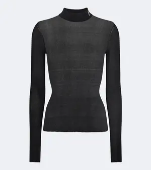 Saint Laurent Silk Top - Black