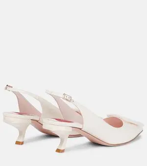 ROGER VIVIER Virgule Slingback Pumps - White
