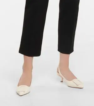 ROGER VIVIER Virgule Slingback Pumps - White