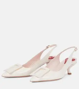 ROGER VIVIER Virgule Slingback Pumps - White