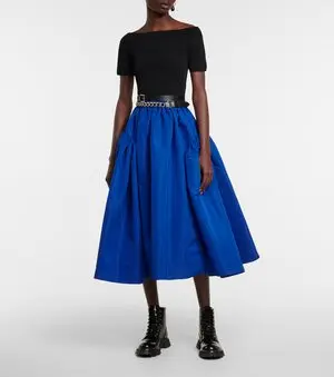 Alexander McQueen Off-shoulder Top - Black