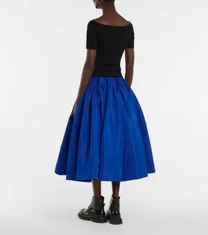 Alexander McQueen Off-shoulder Top - Black