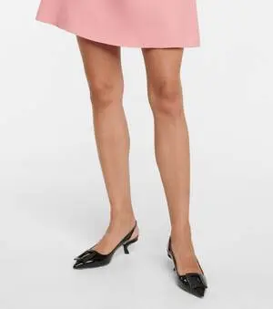 ROGER VIVIER Virgule Leather Slingback Pumps - Black