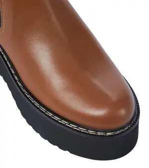 Paris Texas Leather Platform Chelsea Boots