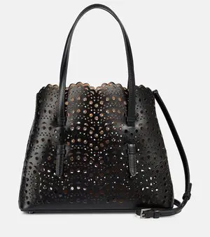 Alaïa Mina 25 Vienne Wave Leather Top-handle Bag - Black