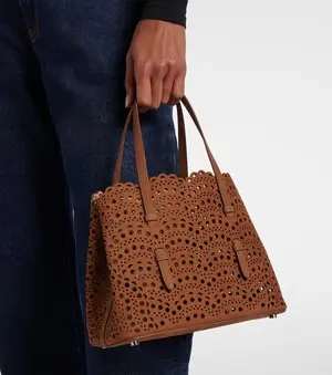 Alaïa Mina 25 Vienne Wave Leather Top-handle Bag - Brown