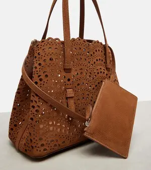 Alaïa Mina 25 Vienne Wave Leather Top-handle Bag - Brown