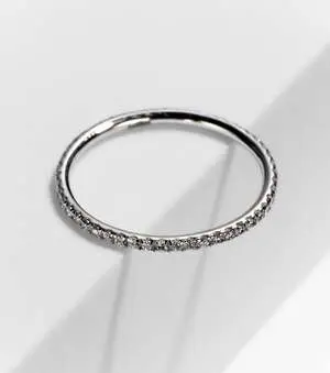Ileana Makri 18kt White Gold Diamond Band Ring