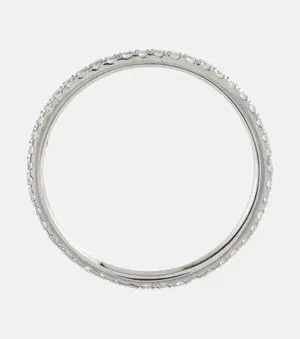 Ileana Makri Thread Band 18kt Gold Ring With Diamonds - Silver
