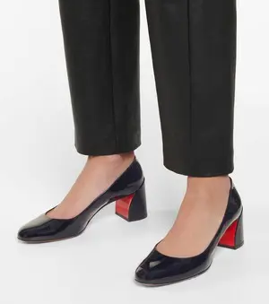 CHRISTIAN LOUBOUTIN Miss Sab 55 Patent Leather Pumps