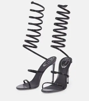 Rene Caovilla Cleo Embellished Sandals - Black