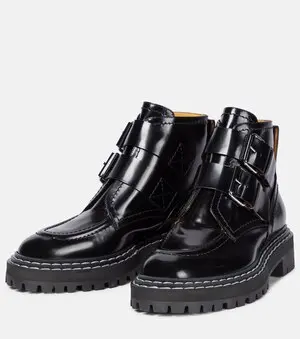 Proenza Schouler Leather Biker Boots