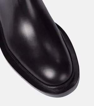 JIL SANDER Leather Riding Boots - Black