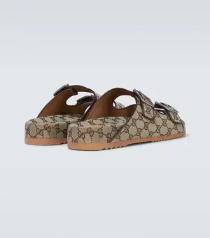 Gucci Gg Supreme Canvas Sandals - Brown | Editorialist