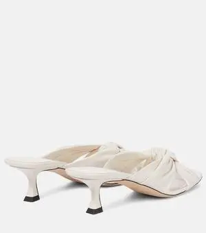 JIMMY CHOO Avenue 50 Leather Sandals - White