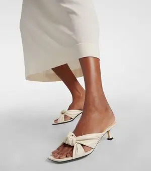 JIMMY CHOO Avenue 50 Leather Sandals - White