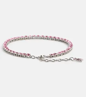 Amina Muaddi Tennis Crystal Anklet