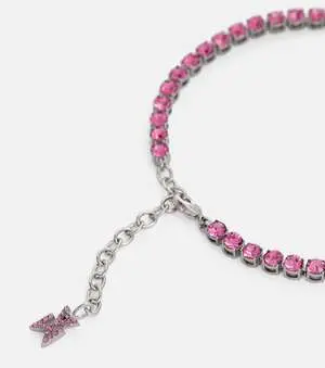 Amina Muaddi Tennis Crystal Anklet