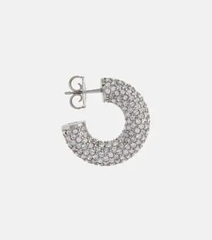 Amina Muaddi Cameron Mini Embellished Earrings - Silver