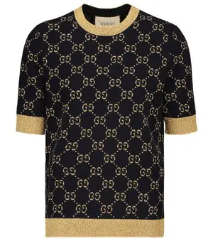 Gucci Cotton-blend Lamé Top