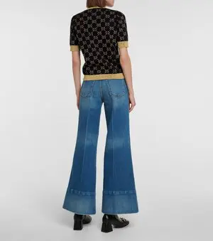 Gucci Cotton-blend Lamé Top