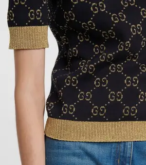 Gucci Cotton-blend Lamé Top