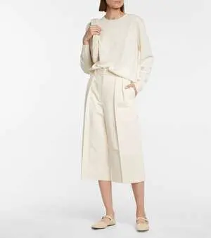 THE ROW Ava Leather Ballet Flats - White