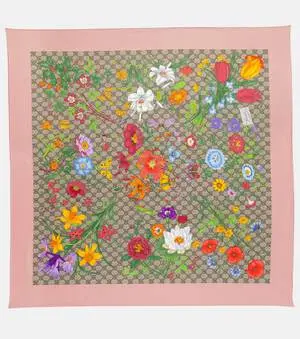 Gucci Gg Flora Silk Scarf - Multicoloured